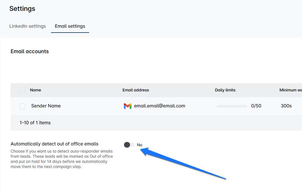 Out of Office Option – ExecuLink
