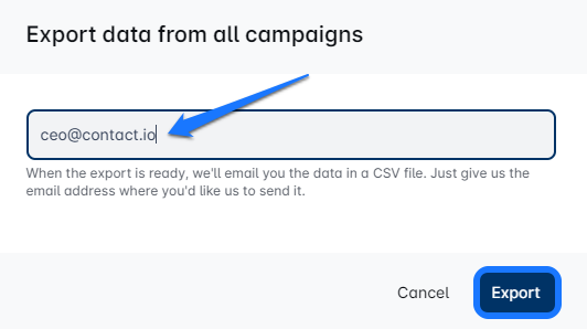 How to export data from account – ExecuLink