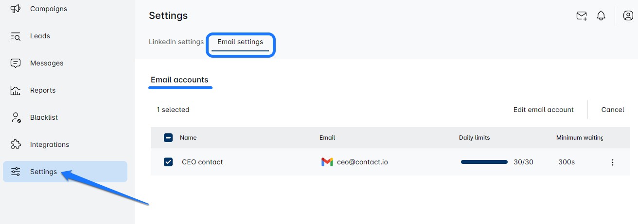 How to Edit an email account – ExecuLink